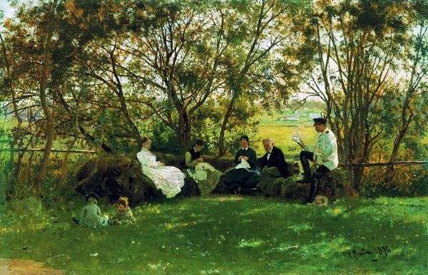 芝生のベンチ – Ilya Repin ️ - Repin Ilya
